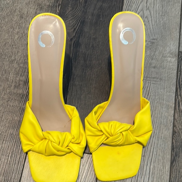 Shoes | Vibrant Yellow Knotted Slippers | Poshmark